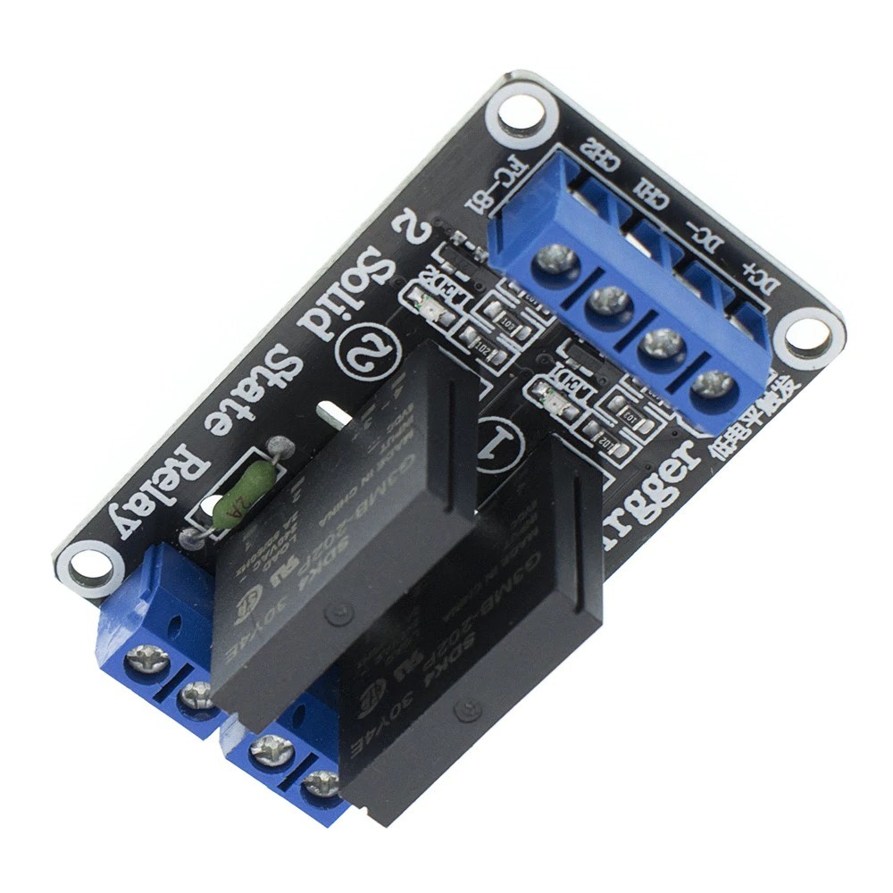 Módulo Relé de Estado Sólido SSR 5V 2CH Carga 240VAC 2A